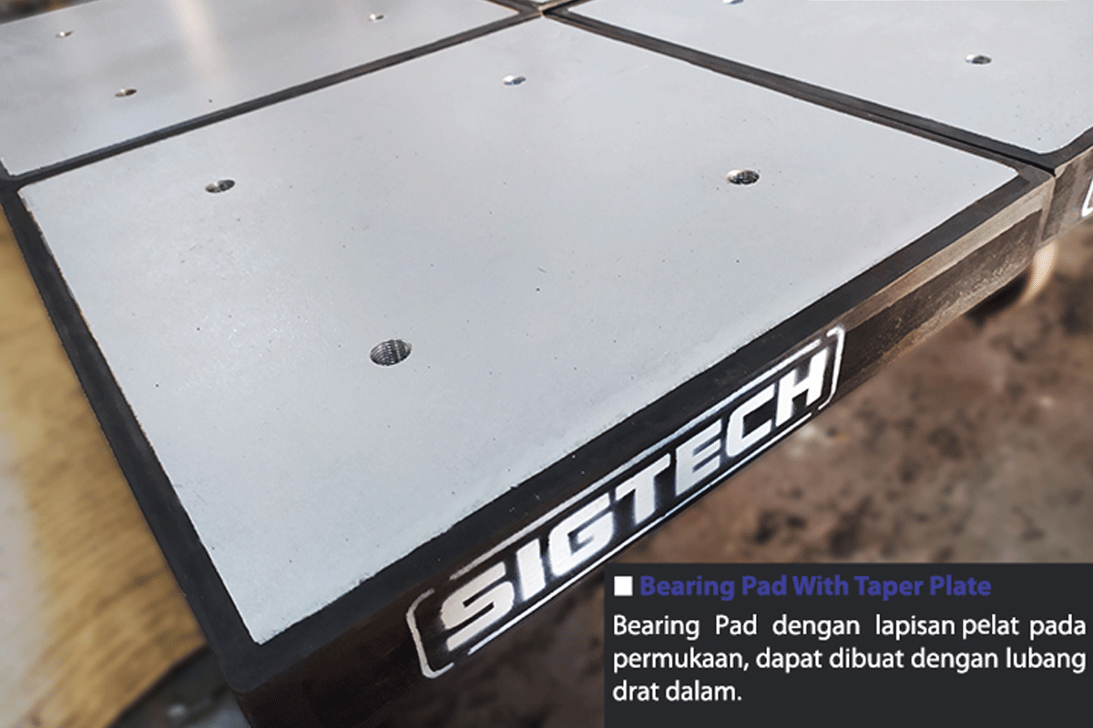 Bearing pad with Taper Plate untuk Bantalan Jembatan Rangka Baja